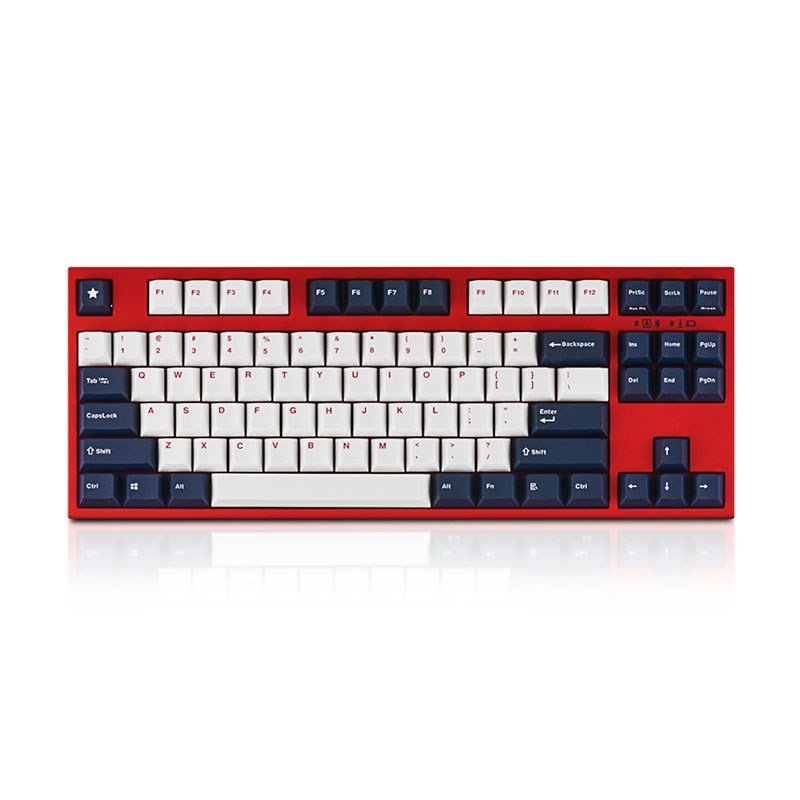 Leopold FC750R BT PD White/Blue Red Wireless TKL Mech Keyboard - Cherry ...