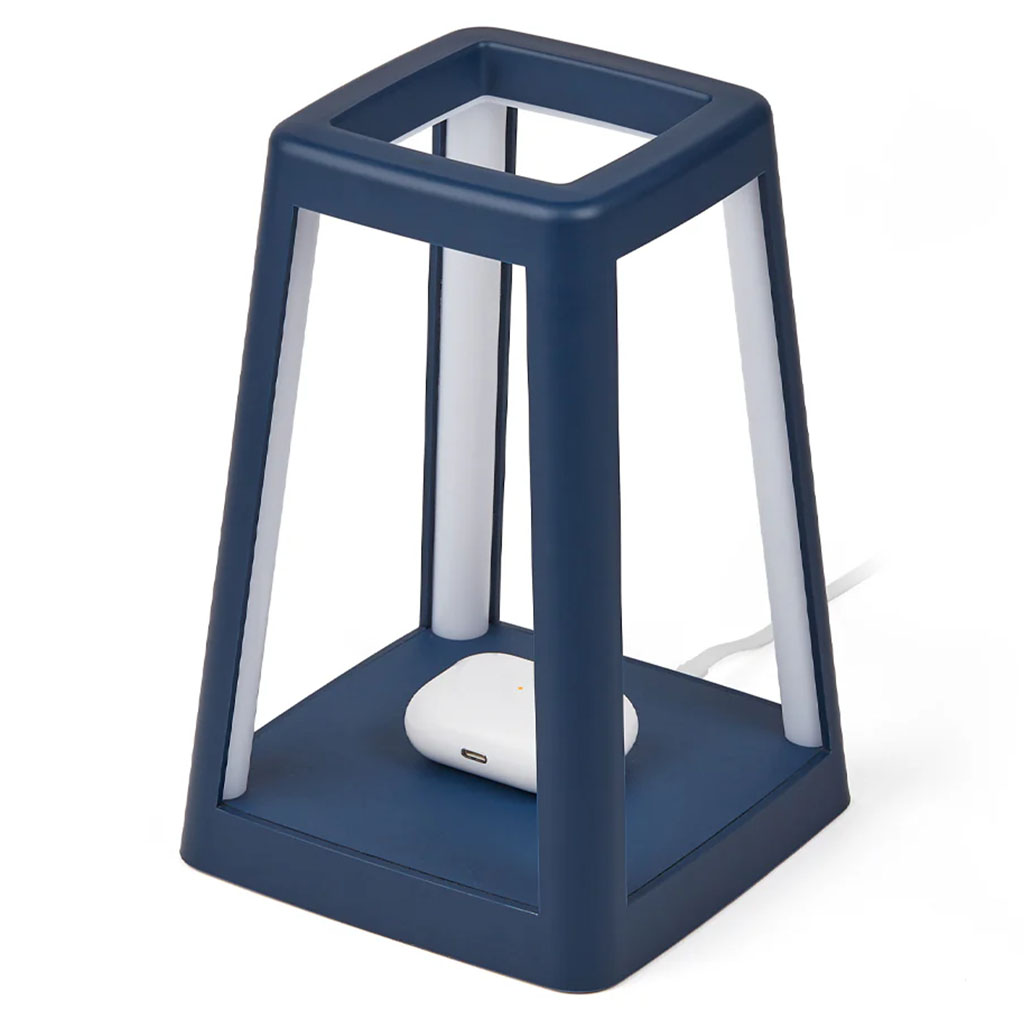 Lexon Lantern Portable Lamp With Built-In Wireless Charger - Blue - LD ...