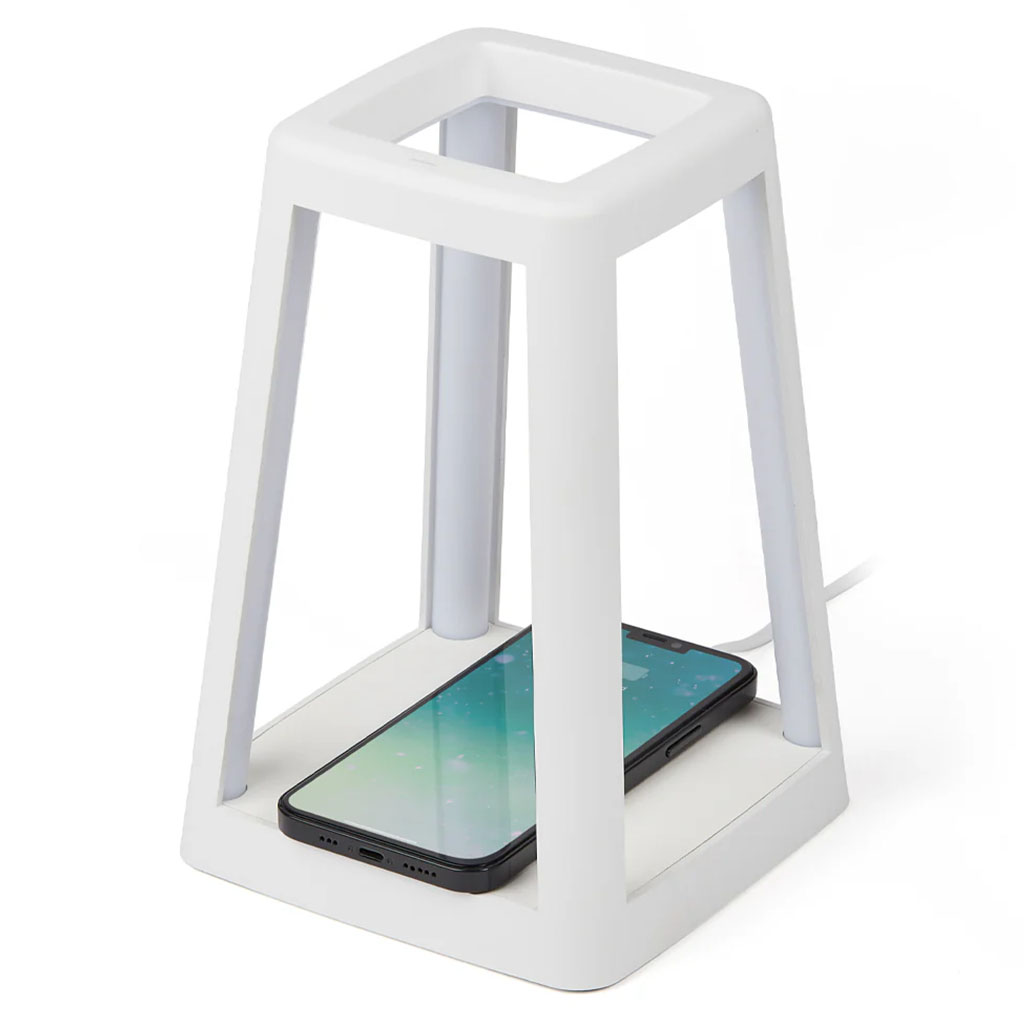 Lexon Lantern Portable Lamp With Built-In Wireless Charger - White - LD ...