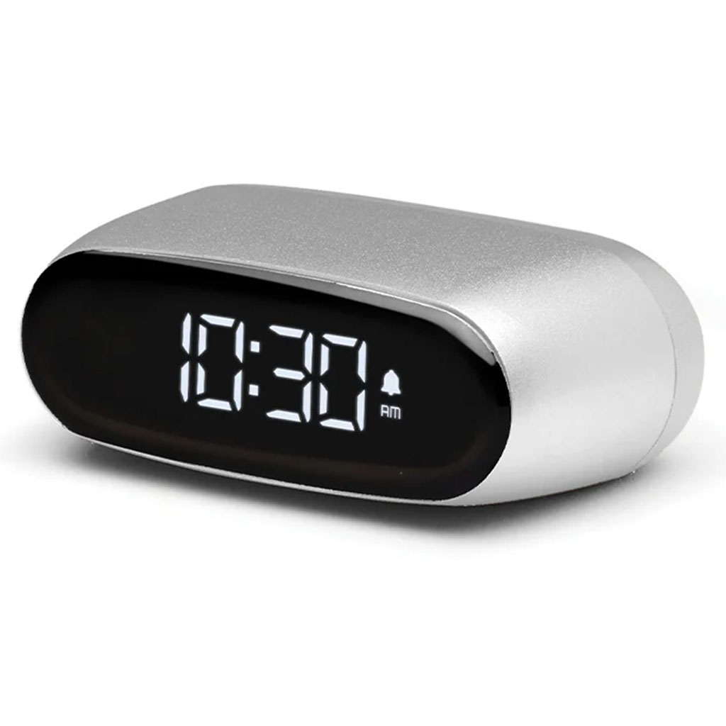 Lexon Minut Mini Alarm Clock - Alu Polish - LD-LR154AP | Mwave