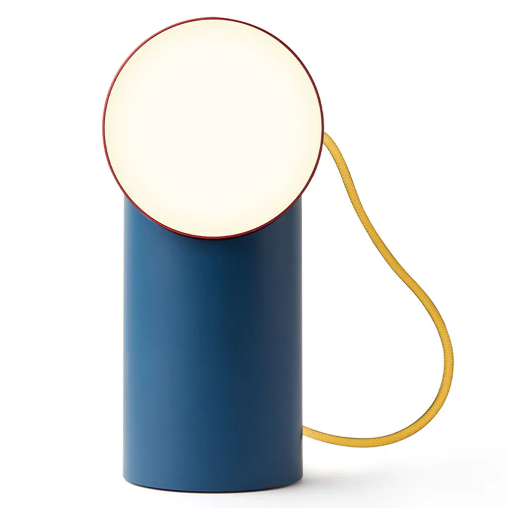 Lexon Orbe Portable LED Lamp With Moving Head - Blue / Red & Yellow ...