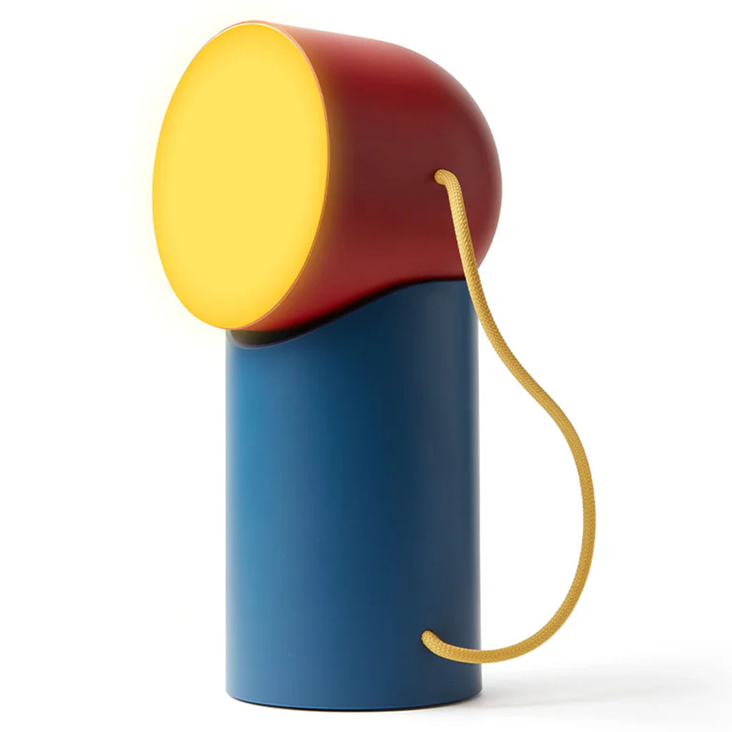 Lexon Orbe Portable LED Lamp With Moving Head - Blue / Red & Yellow ...