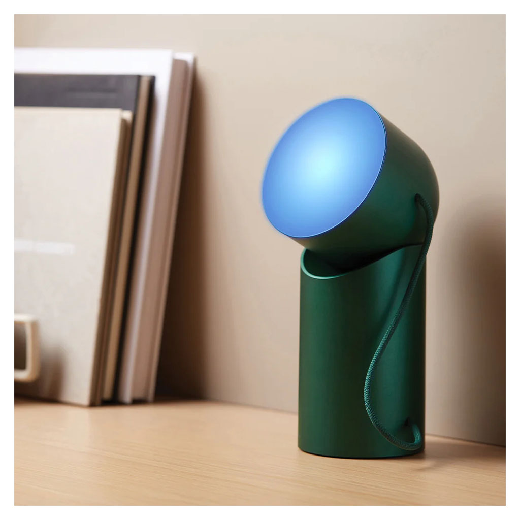 Lexon Orbe Portable LED Lamp With Moving Head - Green - LD-LH88DG1 | Mwave