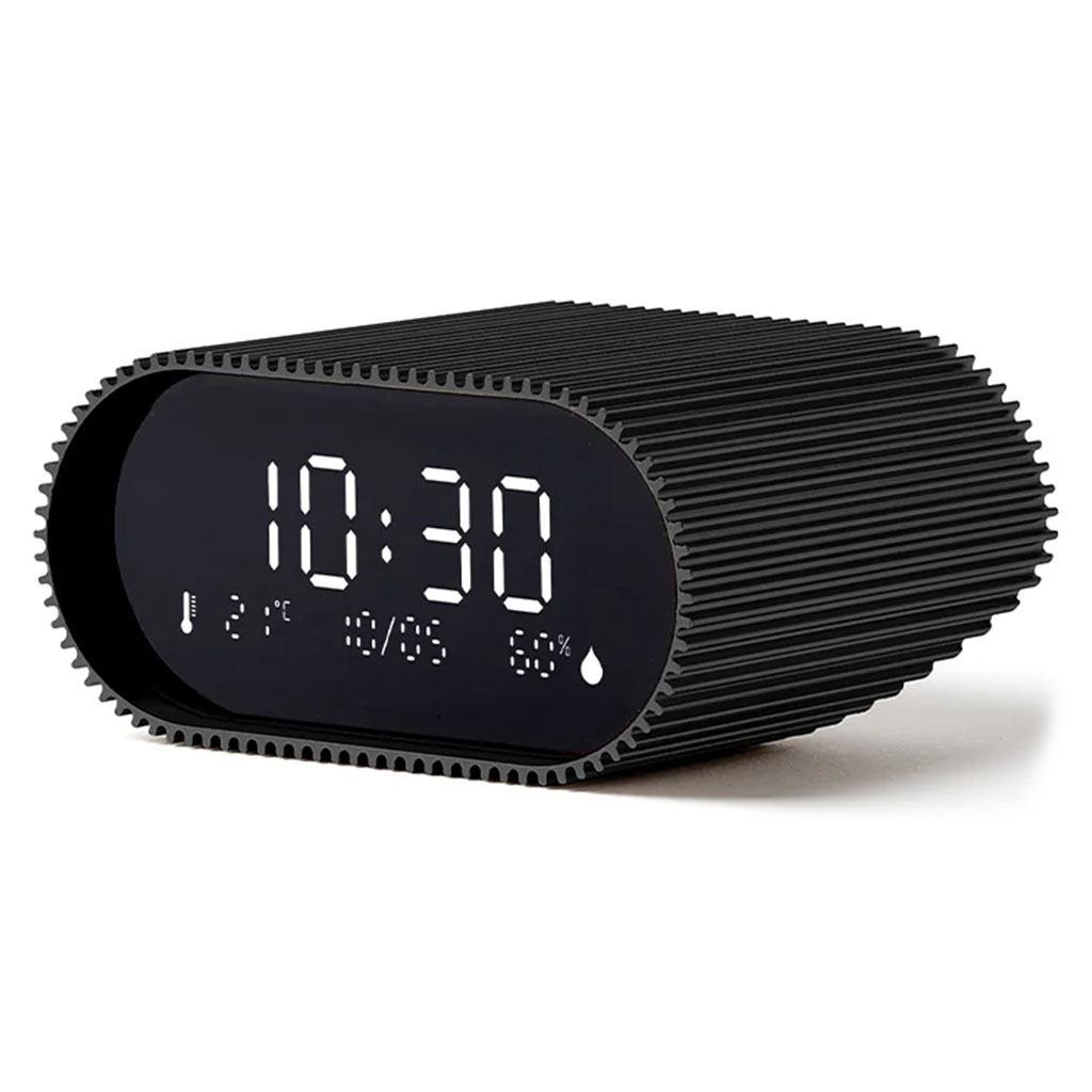 Lexon Ray Clock LCD Alarm Clock With Temperature / Humidity Display ...