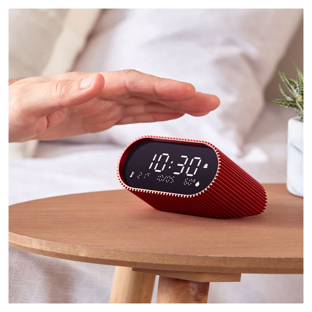 Lexon Ray Clock LCD Alarm Clock With Temperature / Humidity Display ...