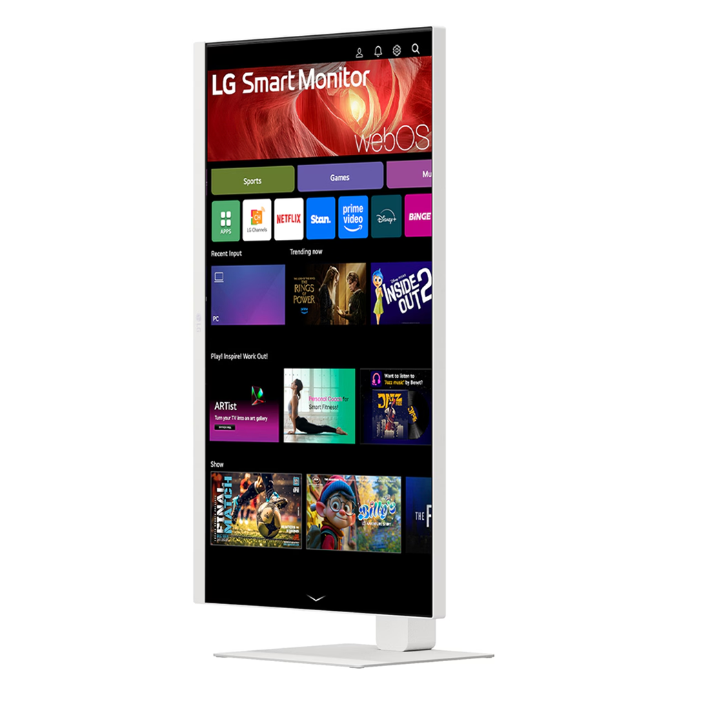 LG 27U730SA 27" 4K UHD HDR10 IPS Smart White Monitor with WebOS, 65W ...