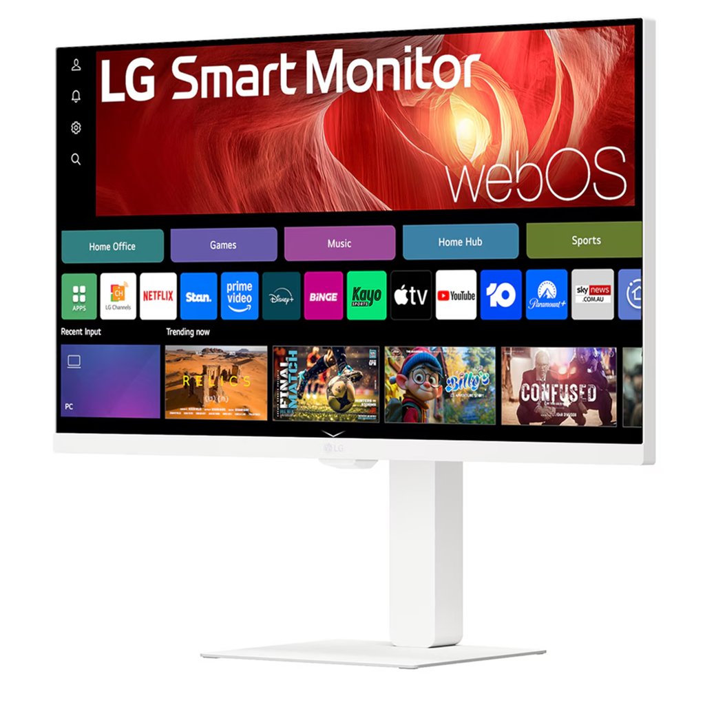 LG 27U730SA 27" 4K UHD HDR10 IPS Smart White Monitor with WebOS, 65W ...