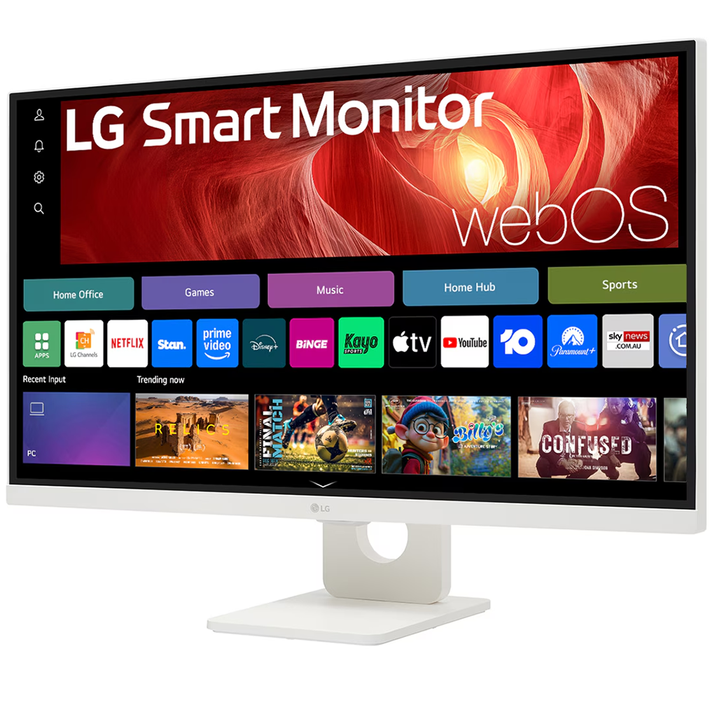 LG 27U731SA 27" 4K UHD HDR10 IPS White Smart Monitor with WebOS, 65W ...