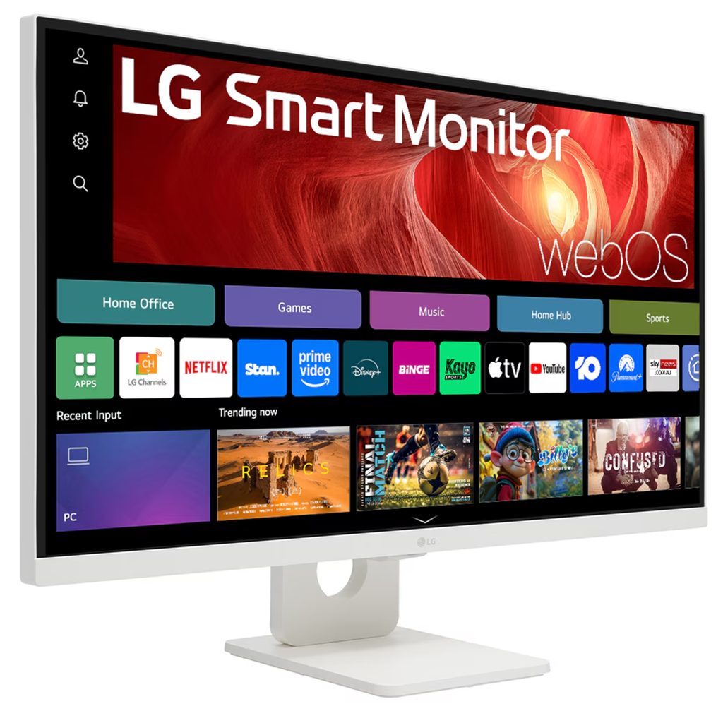 LG 27U731SA 27" 4K UHD HDR10 IPS White Smart Monitor with WebOS, 65W ...