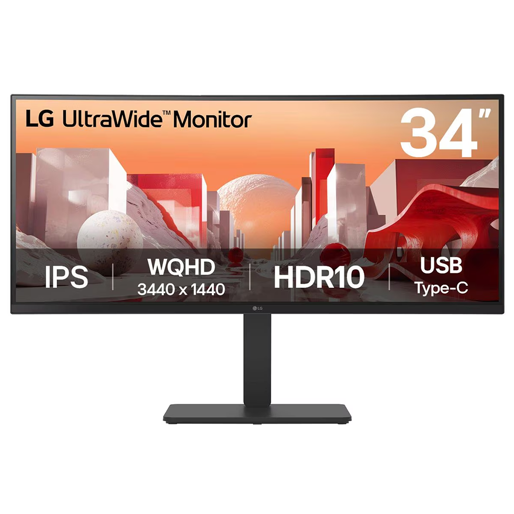 LG 34BA75QE 34" Ultra-Wide QHD HDR10 Curved IPS Monitor w/ 90W USB-C ...