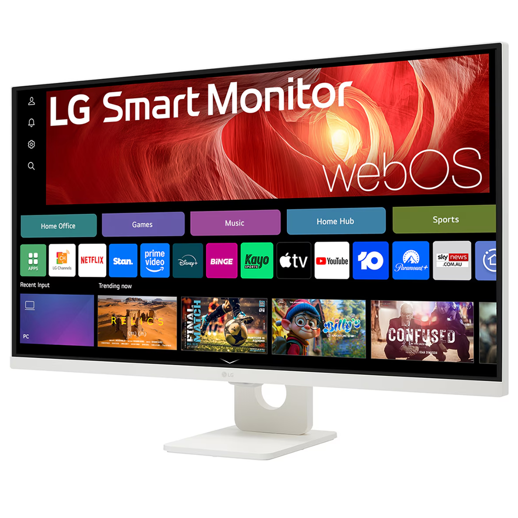 LG UltraFine 31.5" 4K UHD HDR10 VA Smart White Monitor with WebOS, 65W ...