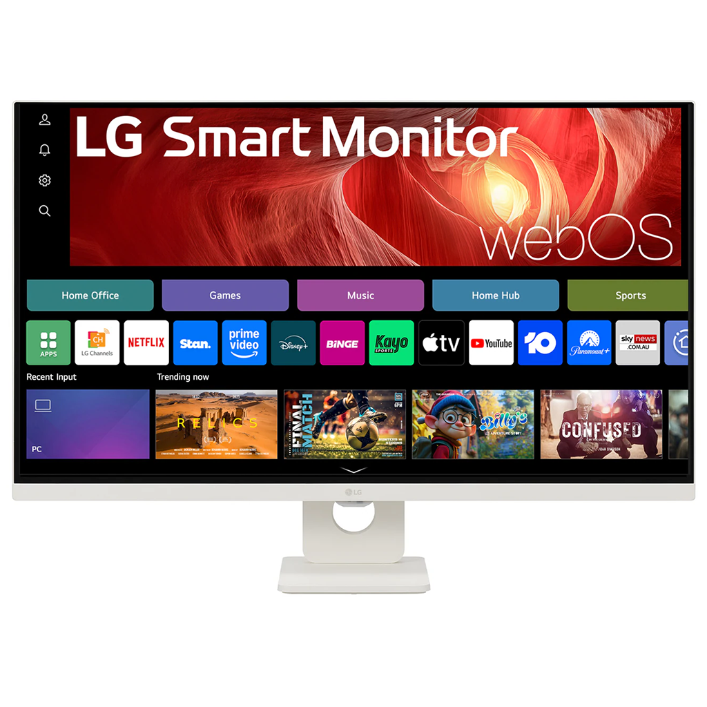 LG UltraFine 31.5" 4K UHD HDR10 VA Smart White Monitor with WebOS, 65W ...