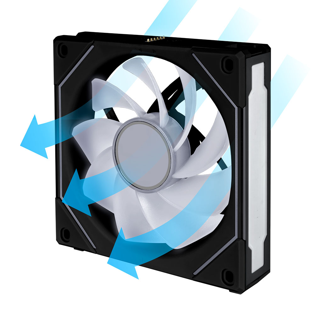 Lian Li UNI Fan SL-Infinity Wireless 120mm Reversed Blade Black Fan - 3 ...