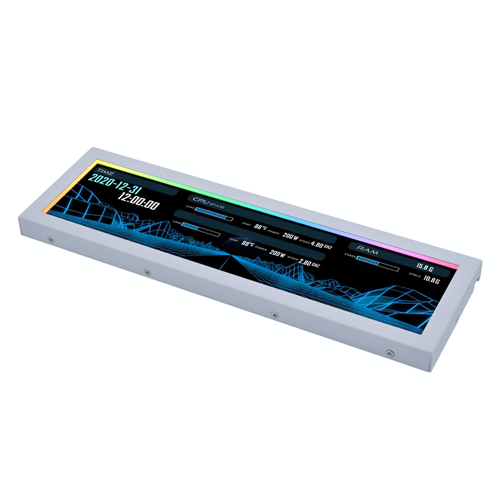 Lian-Li 8.8" Universal Screen IPS LCD Case Panel - White - SM088W | Mwave