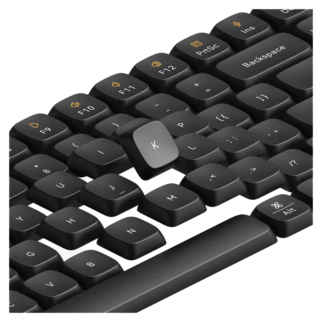 Lofree Flow 84 Low Profile Hot-Swappable White LED Black Wireless ...