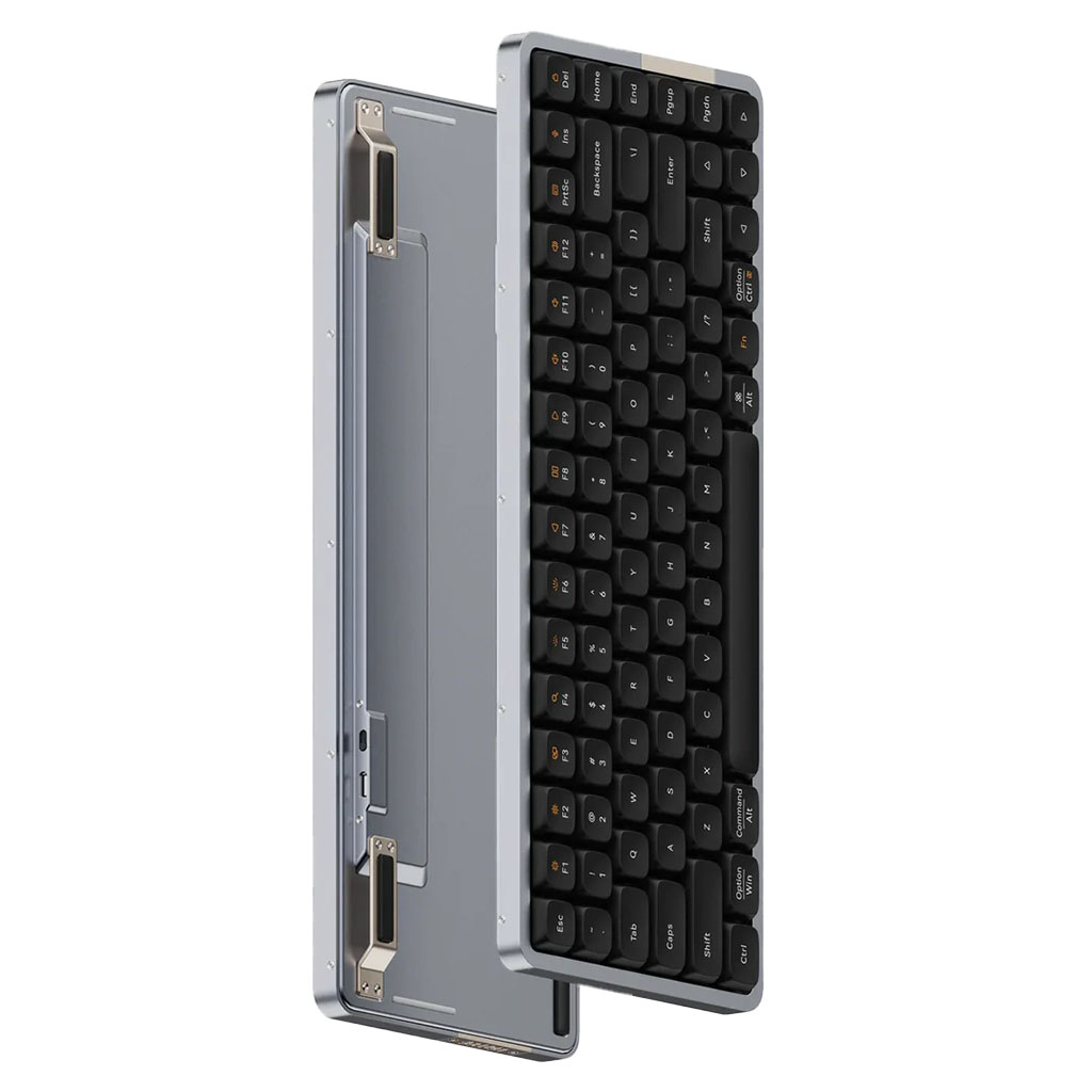 Lofree Flow 84 Low Profile Hot-Swappable White LED Black Wireless Mechanical Keyboard - Phantom ...