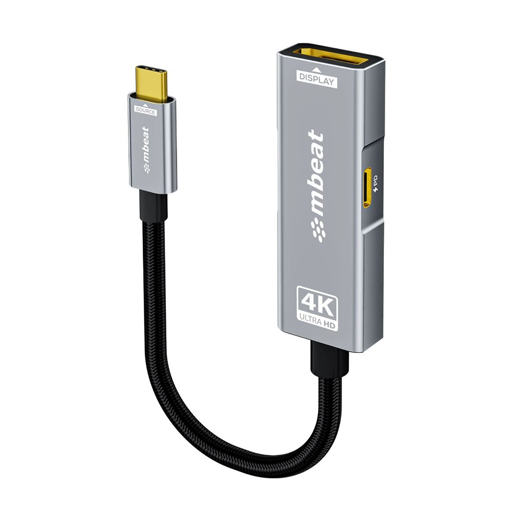 mbeat Tough Link USB-C to DP Adapter with 100W PD - Space Grey - MB-XAD ...