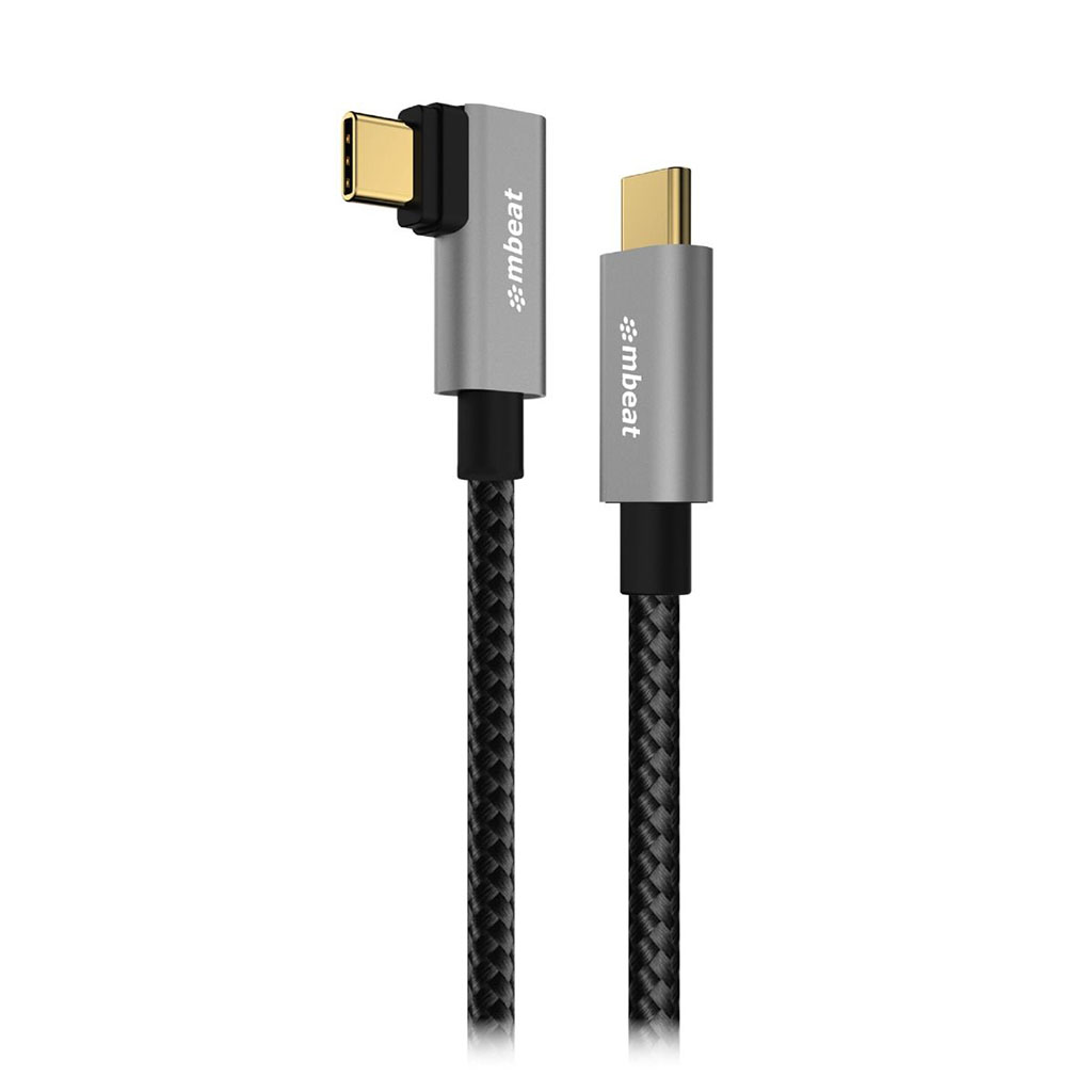 mbeat ToughLink L-shape USB 3.2 Gen2 USB-C Cable - 4K Video, 100W PD ...