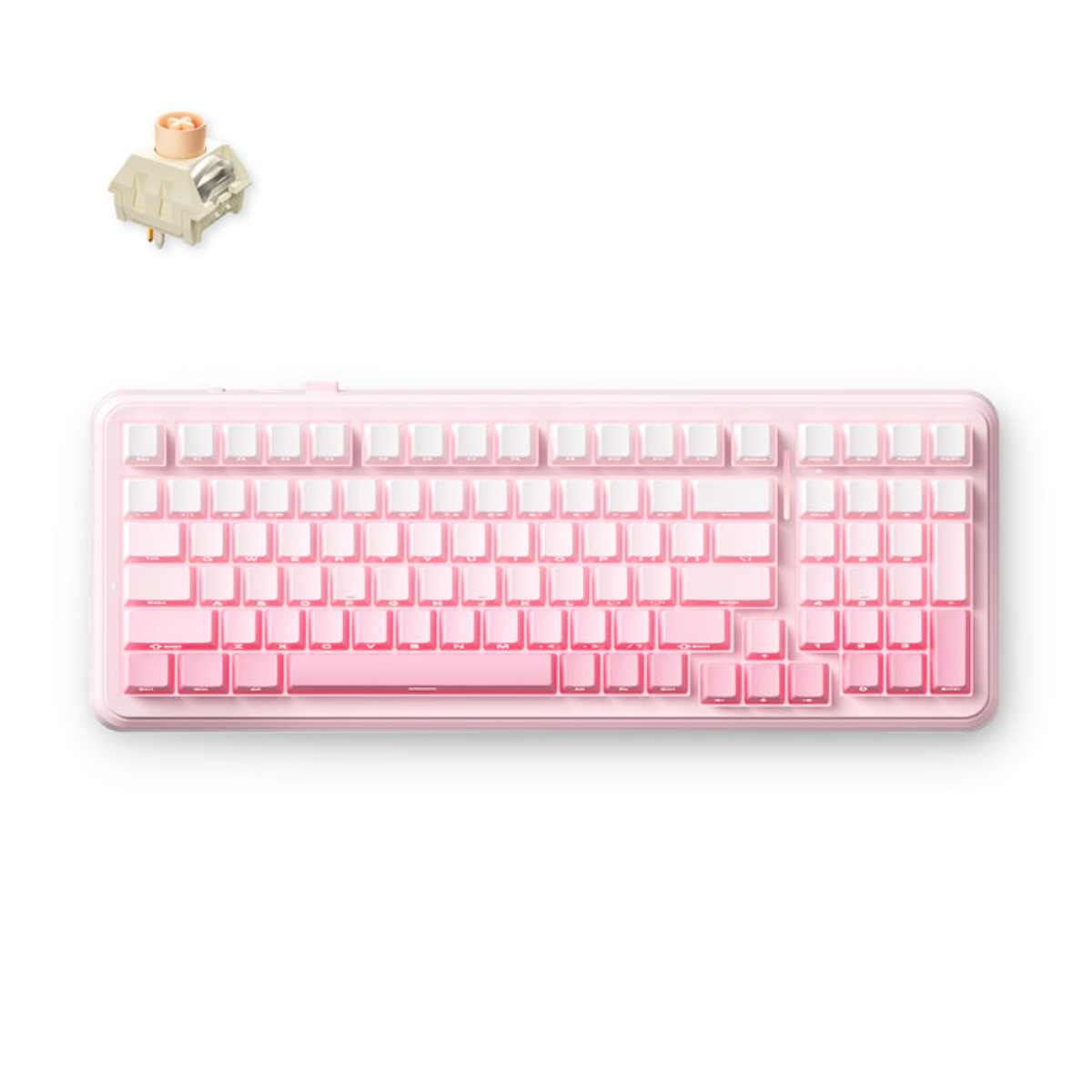 MCHOSE K99 V2 Wireless Gasket Mount Mechanical Keyboard - Pink Gradient - Icy Creamsicle ...
