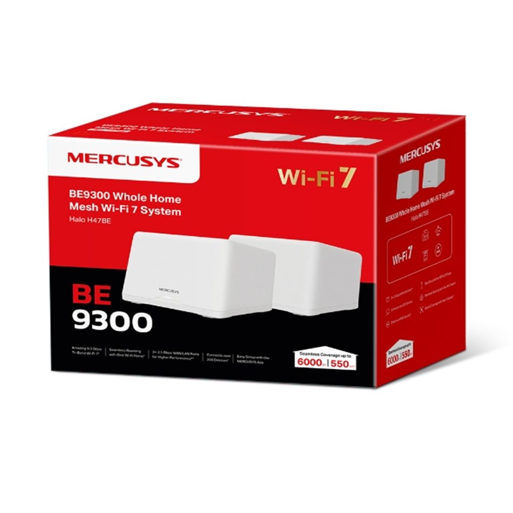 Mercusys Halo H47BE BE9300 Whole Home Mesh Wi-Fi 7 System - 2-Pack ...