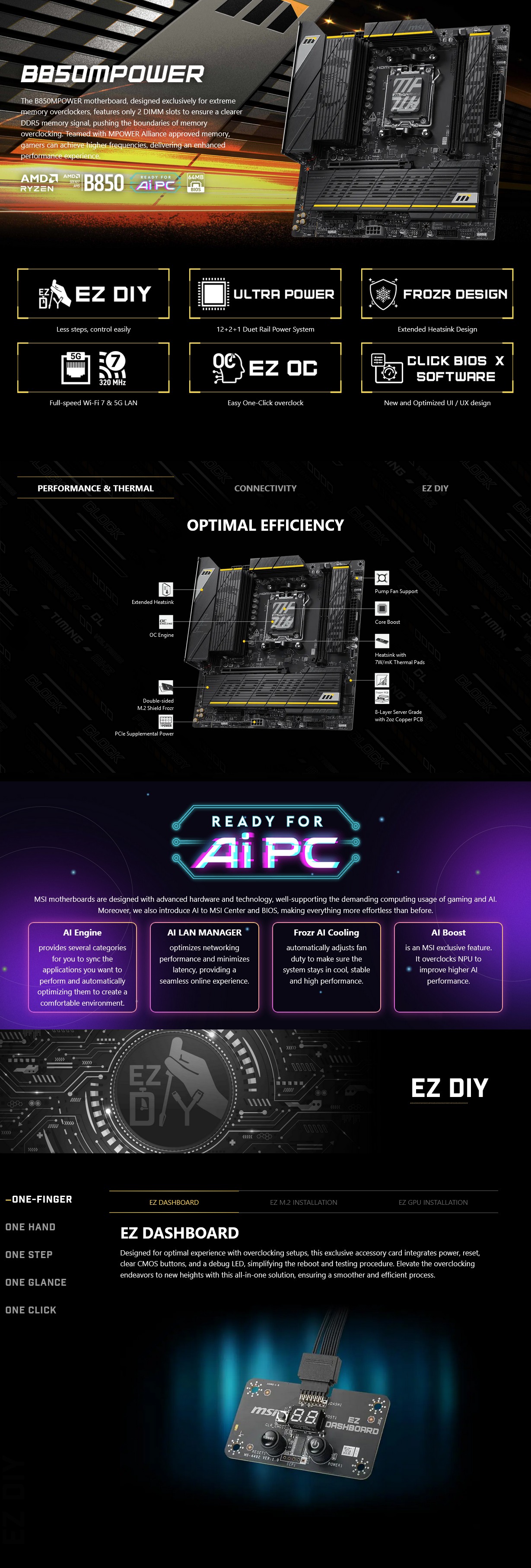 MSI B850 MPOWER AM5 Micro-ATX Motherboard - B850 MPOWER | Mwave