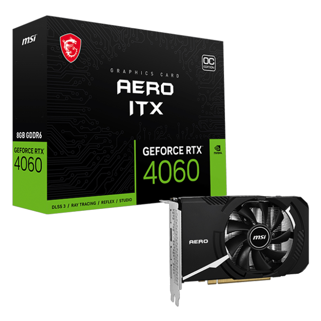 MSI GeForce RTX 4060 AERO ITX OC 8GB Video Card - GeForce RTX 4060 AERO ...