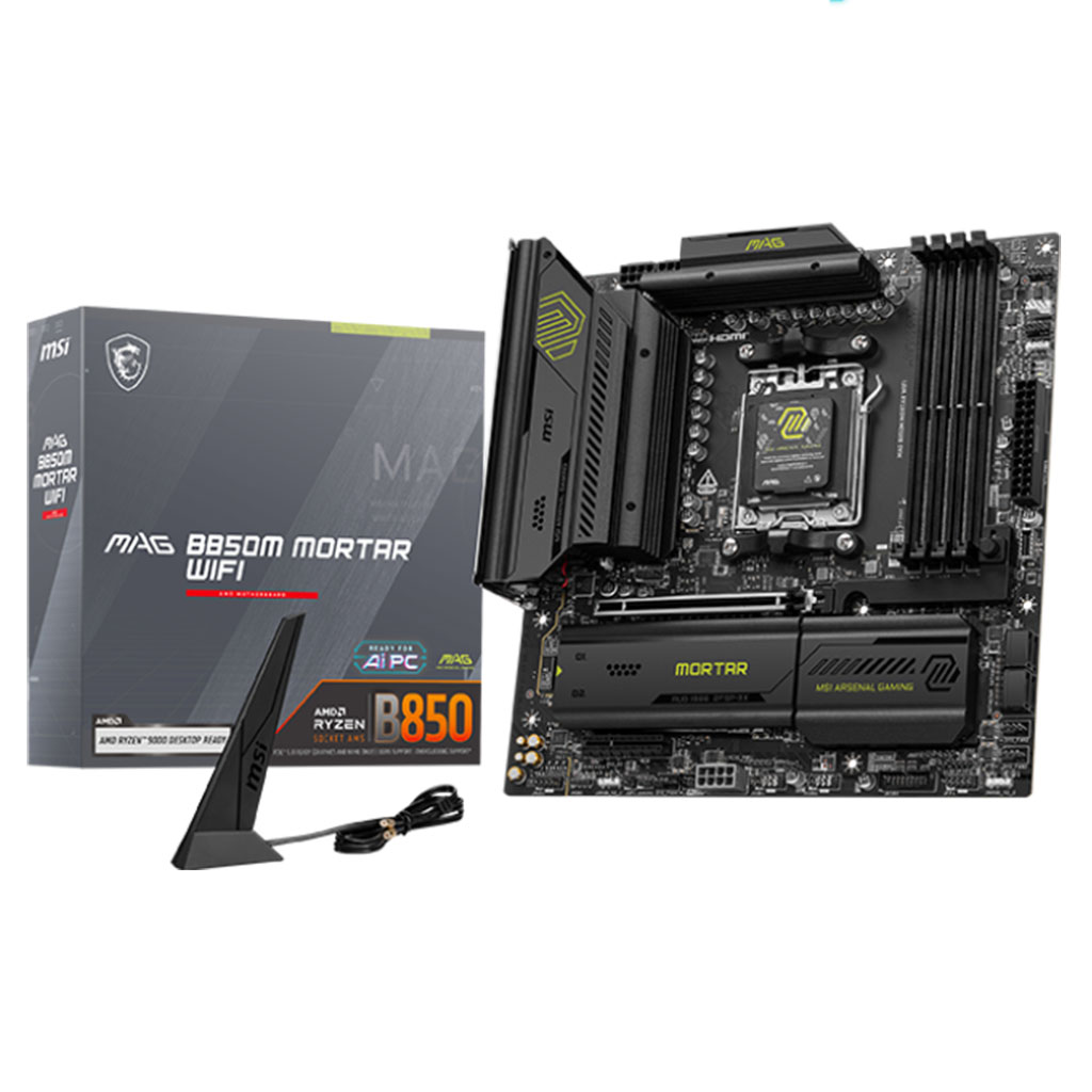 MSI MAG B850M MORTAR WIFI AM5 Micro-ATX Motherboard - MAG B850M MORTAR ...