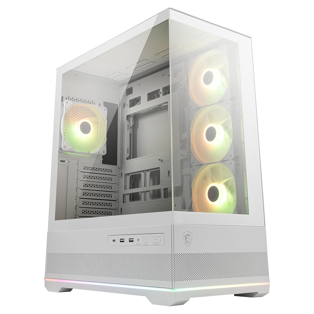 MSI MAG Pano 110R PZ Tempered Glass Mid-Tower ATX Case - White - MAG ...