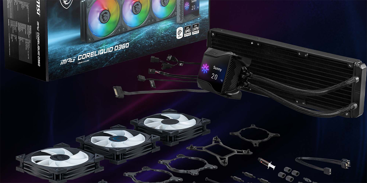 MSI MPG CORELIQUID D360 360mm ARGB AIO Liquid CPU Cooler - MPG CORELIQUID D360 | Mwave