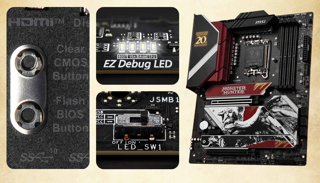 MSI MPG Z790 EDGE WIFI DDR5 LGA 1700 ATX Motherboard - Monster Hunter ...