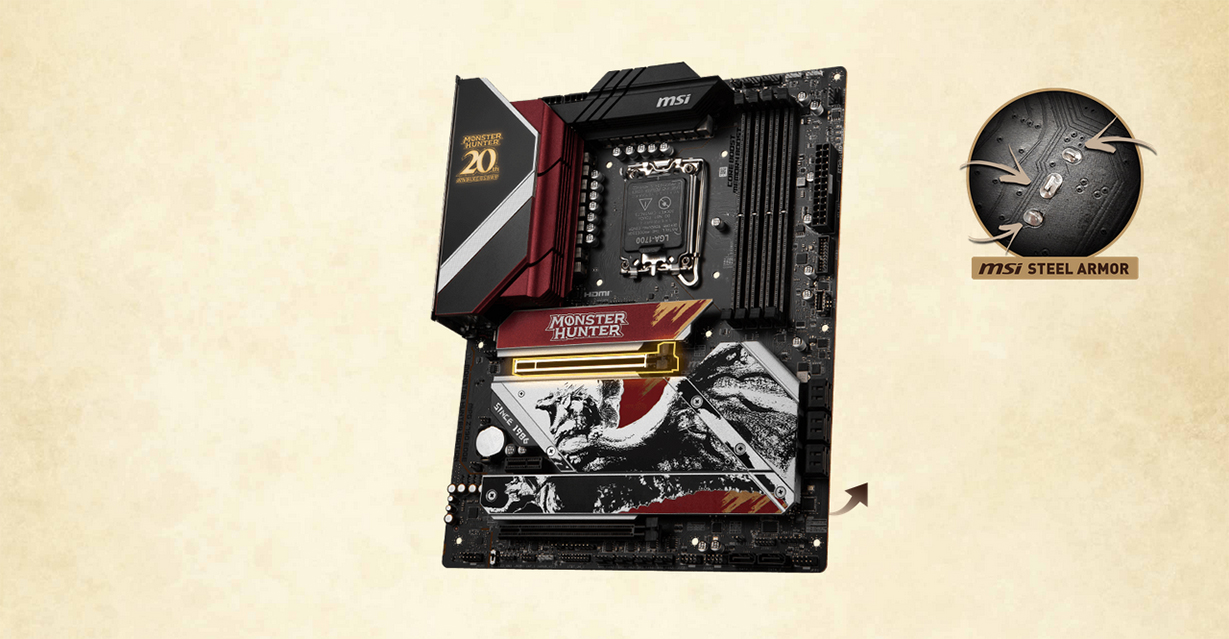 MSI MPG Z790 EDGE WIFI DDR5 LGA 1700 ATX Motherboard - Monster Hunter ...