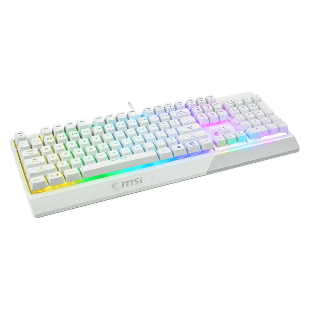 MSI Vigor GK30 RGB White Gaming Mechanical Keyboard - Plunger Switches ...