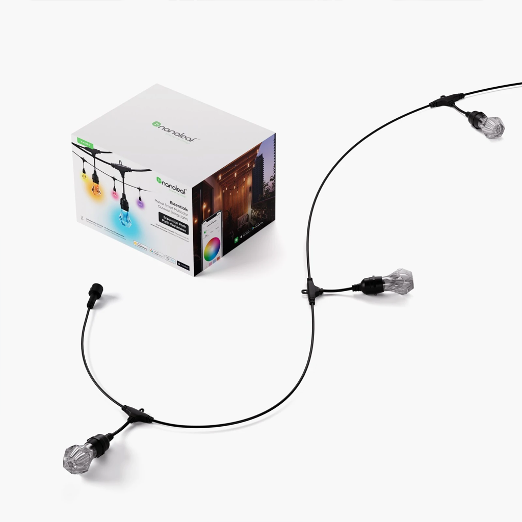 Nanoleaf Matter Smart Multicolor Outdoor String Lights Expansion Pack ...