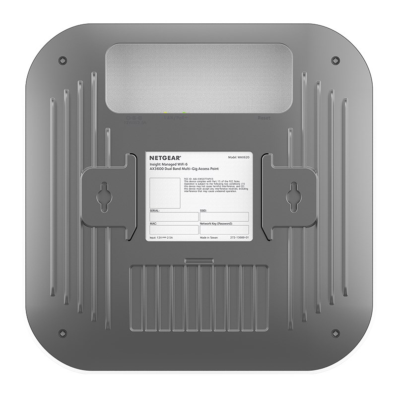 Netgear Cloud Managed WAX620 AX3600 Dual-Band Wi-Fi 6 PoE Mounted ...
