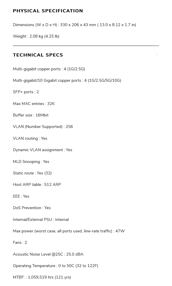 Netgear MS510TXM 8-Port Multi-Gigabit/10G Ethernet Smart Switch with 2 ...
