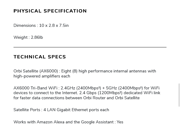 Netgear Orbi AX6000 Tri-band Mesh WiFi 6 System Add-on Satellite ...