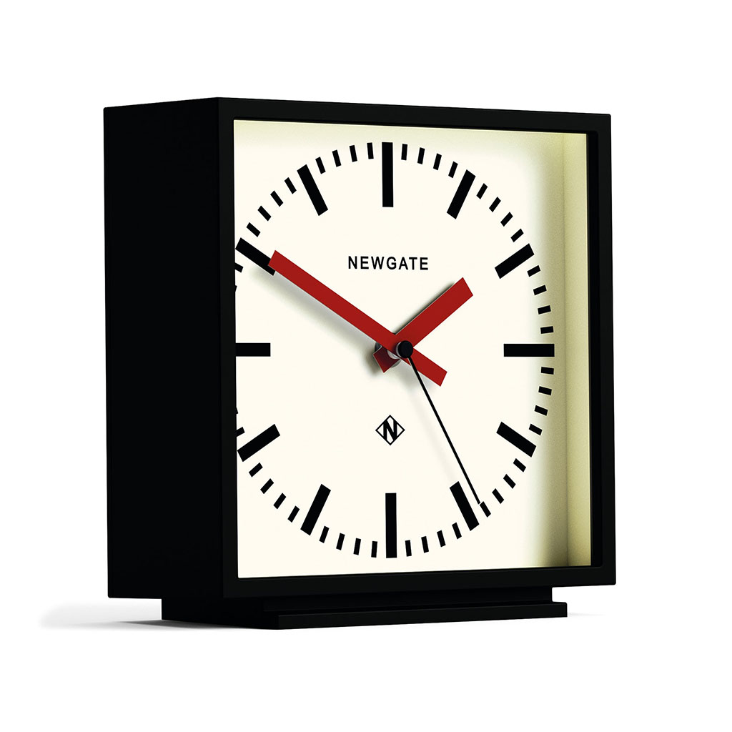Newgate Amp Mantel Clock - Black With Red Hands - NGMAN/AMP390KFR | Mwave