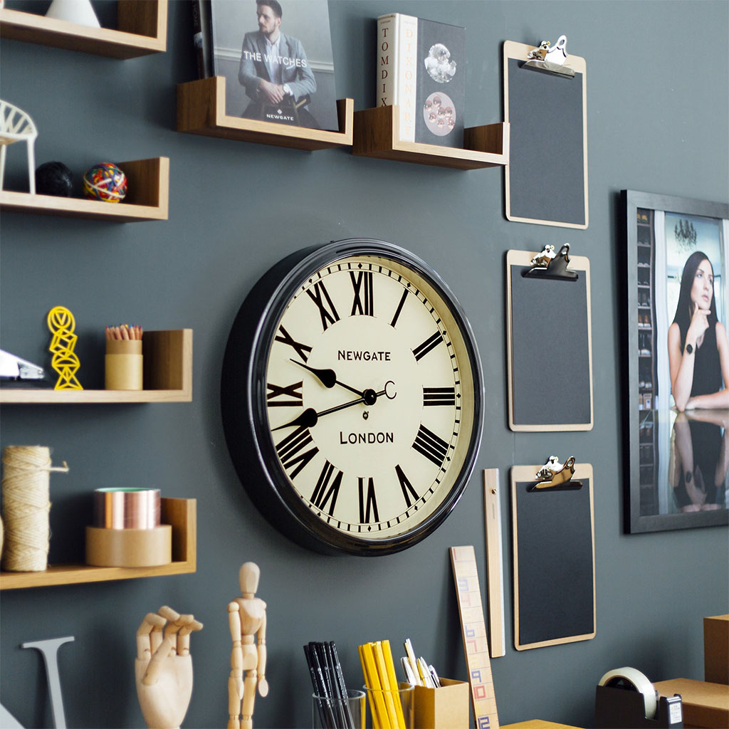 Newgate Battersby Clock - Black - NGCLJ71K | Mwave