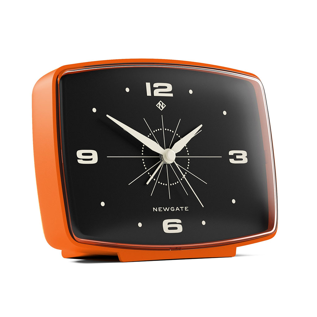 Newgate Brooklyn Alarm Clock - Orange - NM-ALM/BRO36PO | Mwave