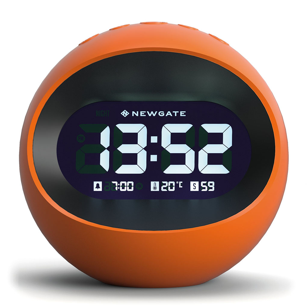 Newgate Centre Of The Earth LCD Alarm Clock - Pumpkin Orange - NGLCD ...