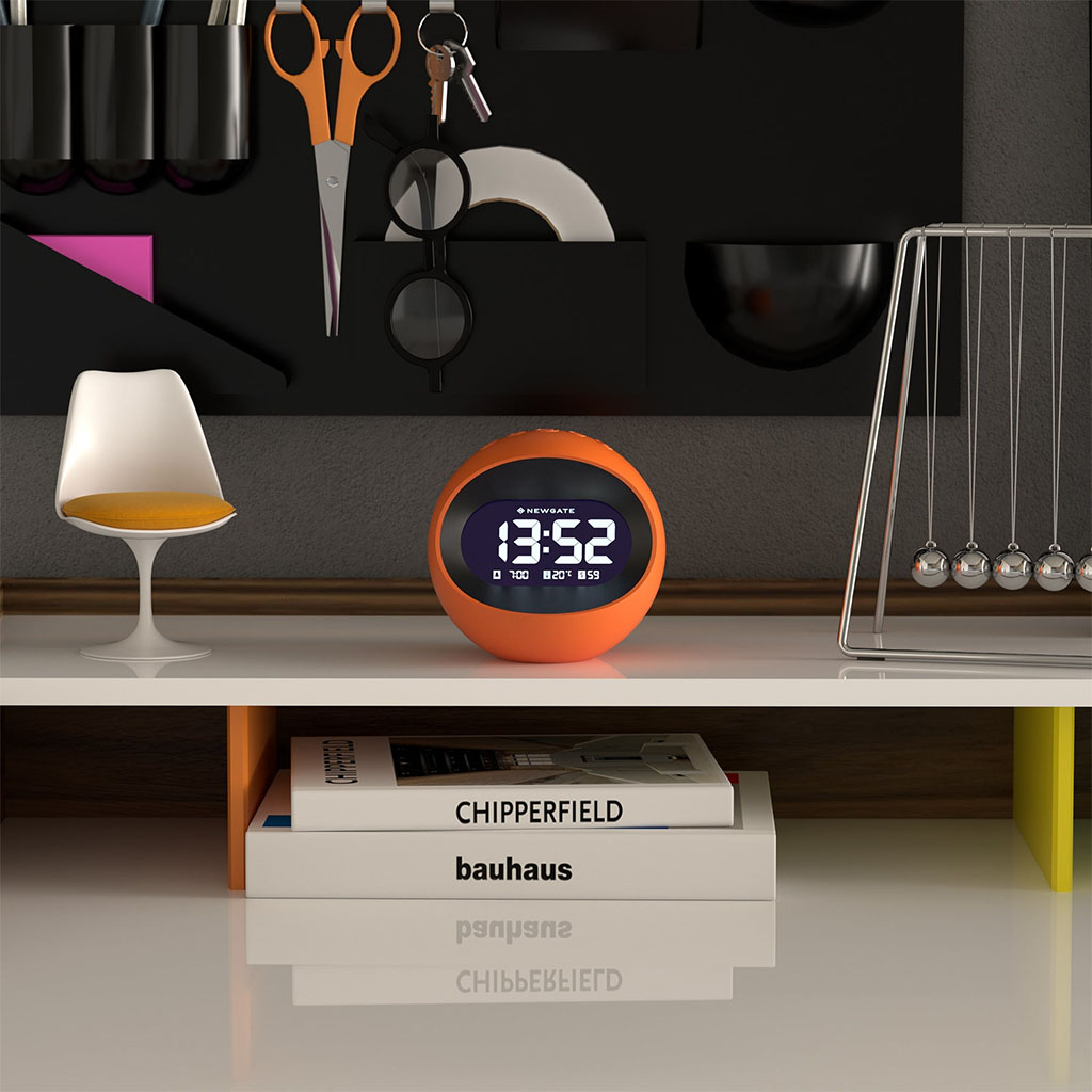 Newgate Centre Of The Earth LCD Alarm Clock - Pumpkin Orange - NGLCD ...