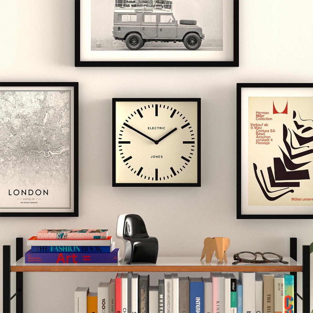 Newgate Jones Box Wall Clock - Black - NGJBOX38K | Mwave