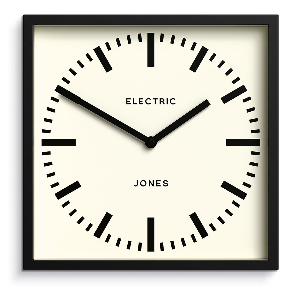 Newgate Jones Box Wall Clock - Black - NGJBOX38K | Mwave