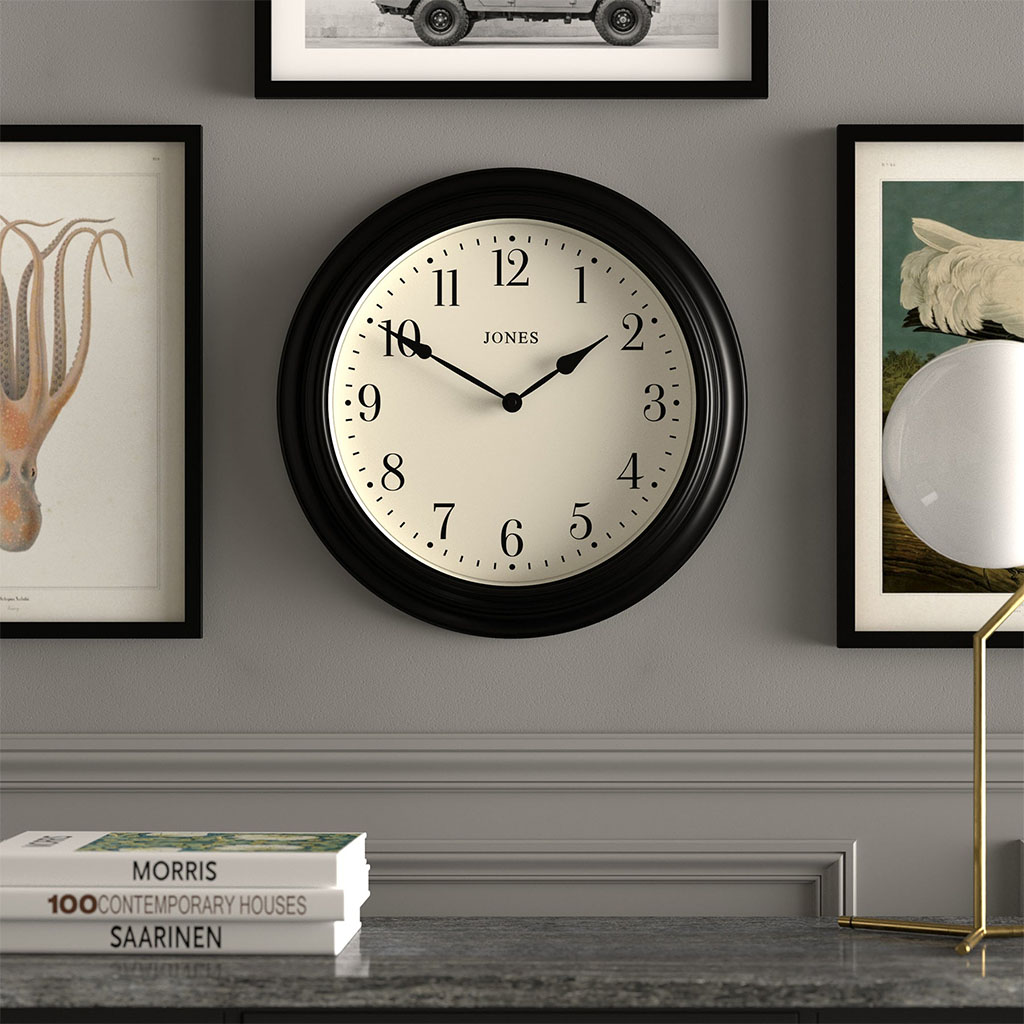 Newgate Jones Supper Club Clock - Black - NGJSUP144K | Mwave