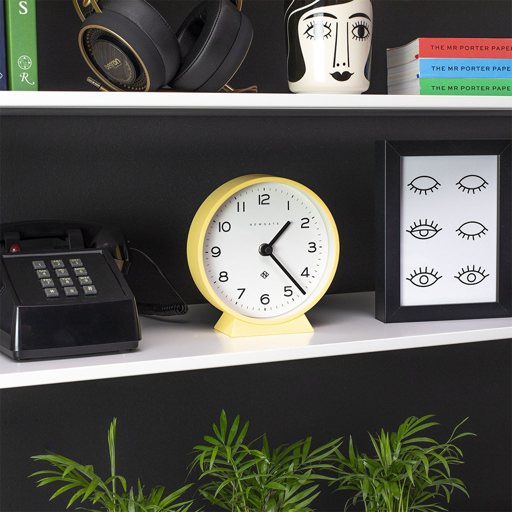 Newgate M Mantel Clock - Cheeky Yellow - NGMMAN678CHY | Mwave