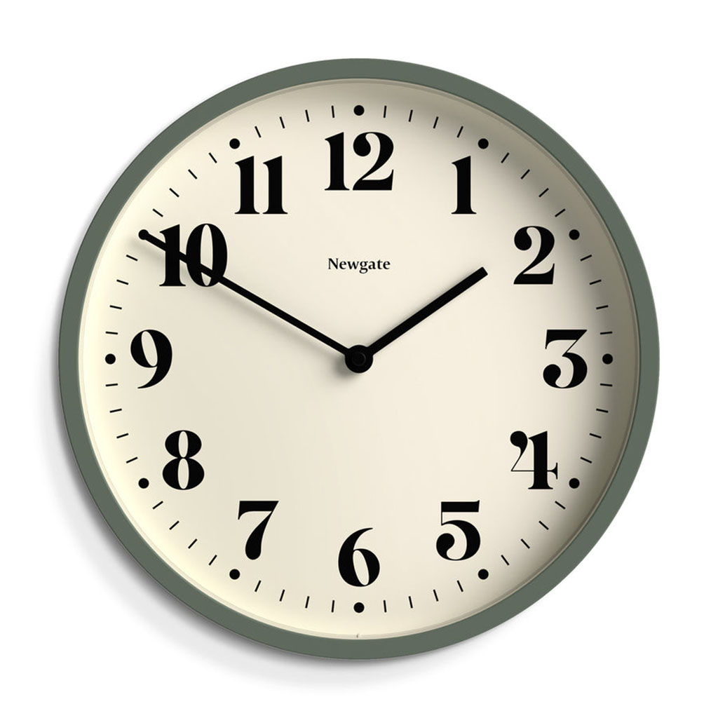 Newgate Number Four Wall Clock - Matte Asparagus Green - NGNUMFOU240ASG ...