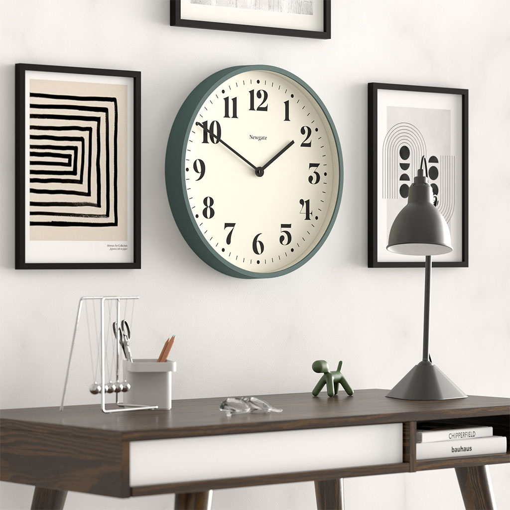 Newgate Number Two Wall Clock - Asparagus Green - NGNUMTWO240ASG | Mwave
