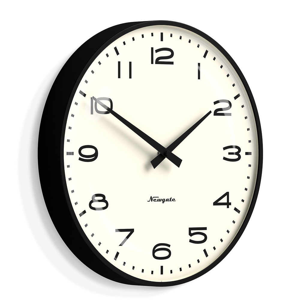 Newgate Radio City Wall Clock Black Arabic Dial - Matte Black - NM ...