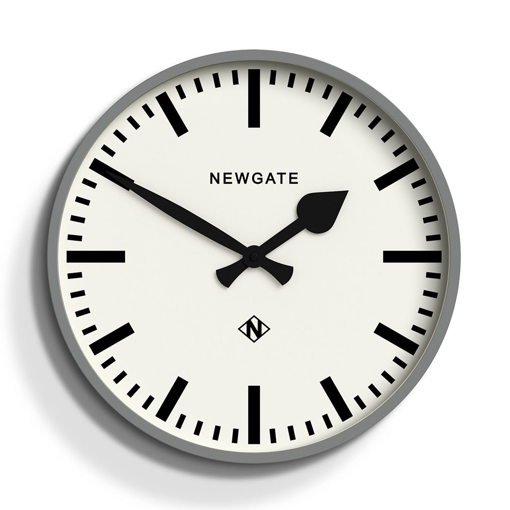Newgate Railway Clock - Grey - NGNUMTHR390PGY | Mwave