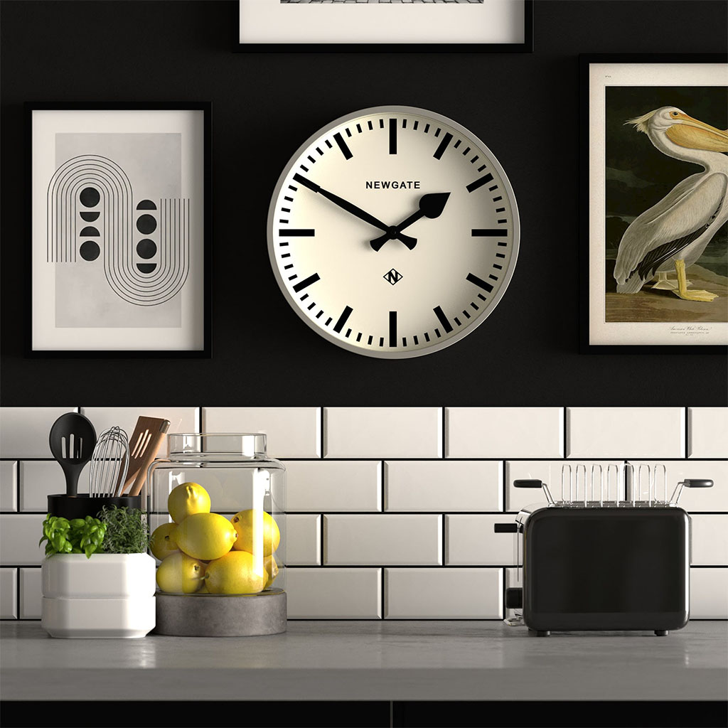 Newgate Railway Clock - Grey - NGNUMTHR390PGY | Mwave